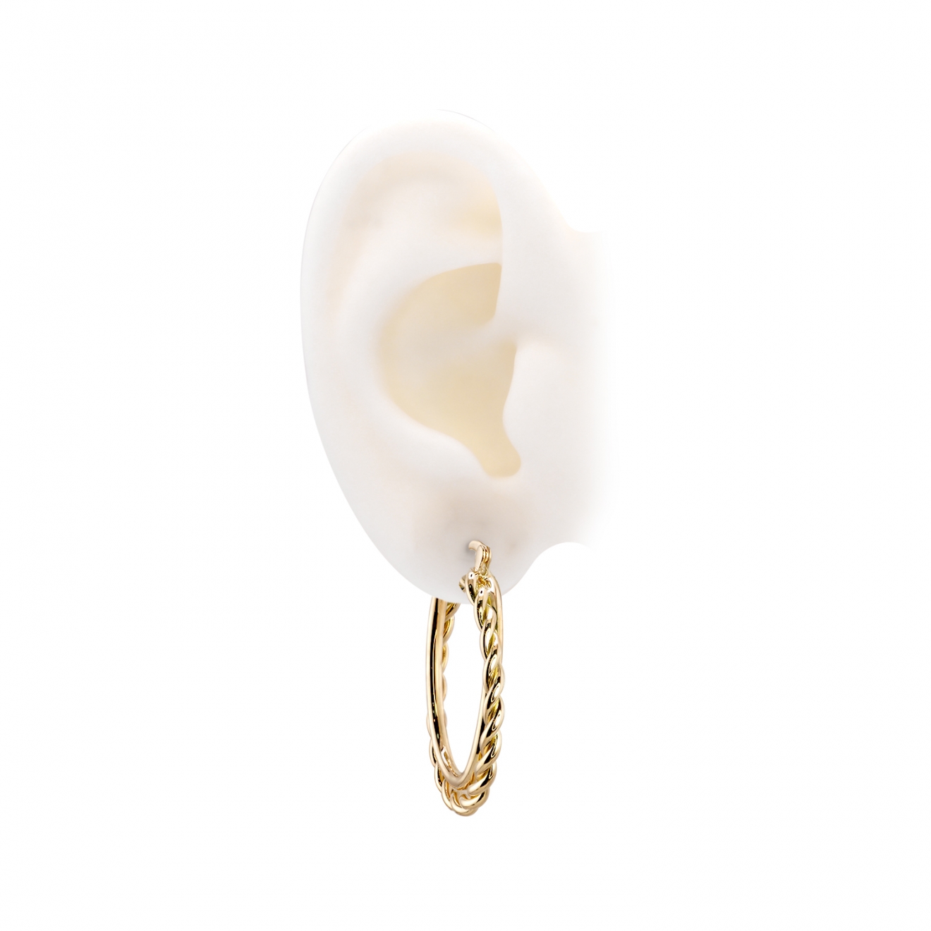 Hollow Double Interlock Classic & Twist Hoop Earrings